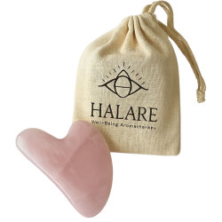 Halare Aromatherapy Pembe Kuvars Doğal Taş Gua Sha | Dermoeczanem.com