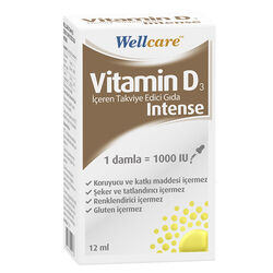 Wellcare Vitamin D3 Intense Takviye Edici Gıda 12 ml | Dermoeczanem.com